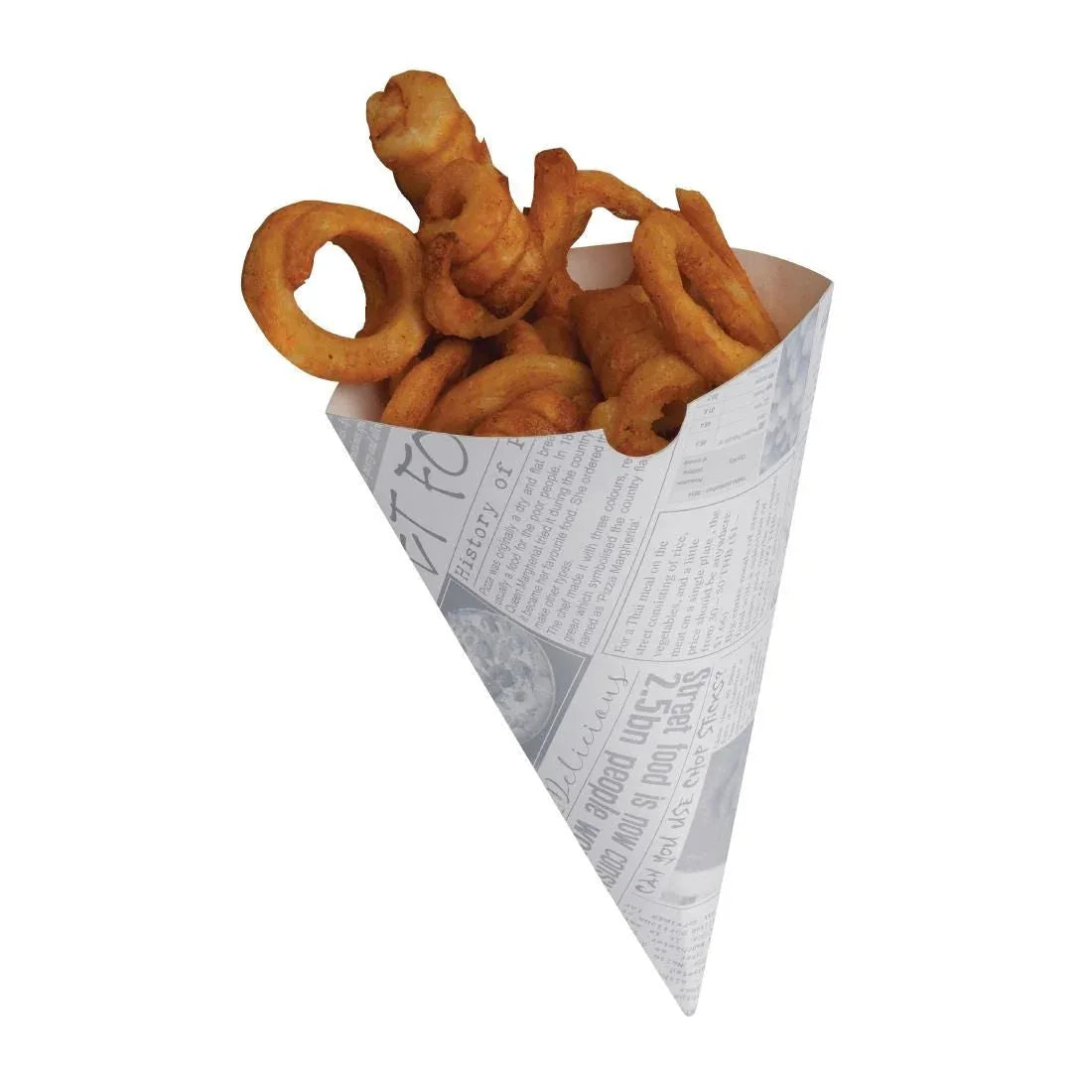 CE230 Colpac Biodegradable Newspaper Print Paper Chip Cones 183mm (Pac ...