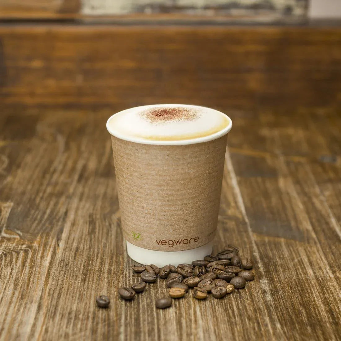 GH020 Vegware Compostable Coffee Cups Double Wall 230ml / 8oz (Pack of ...