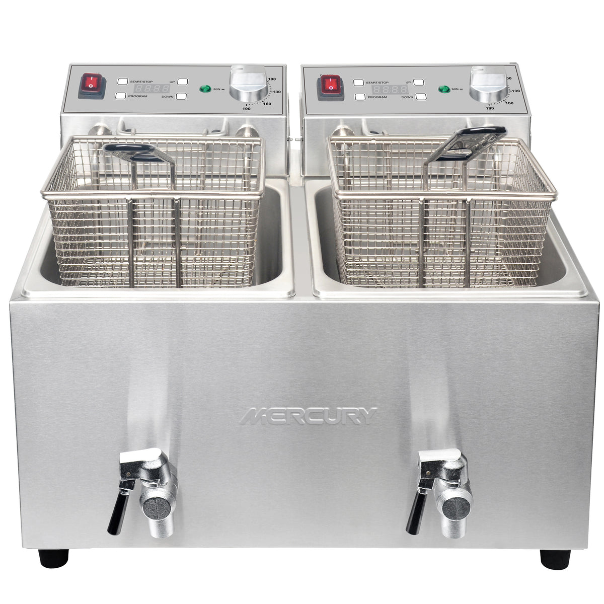 MEF-L8-DAT Mercury twin tank countertop electric fryer 2 x 8 Litre – JD ...