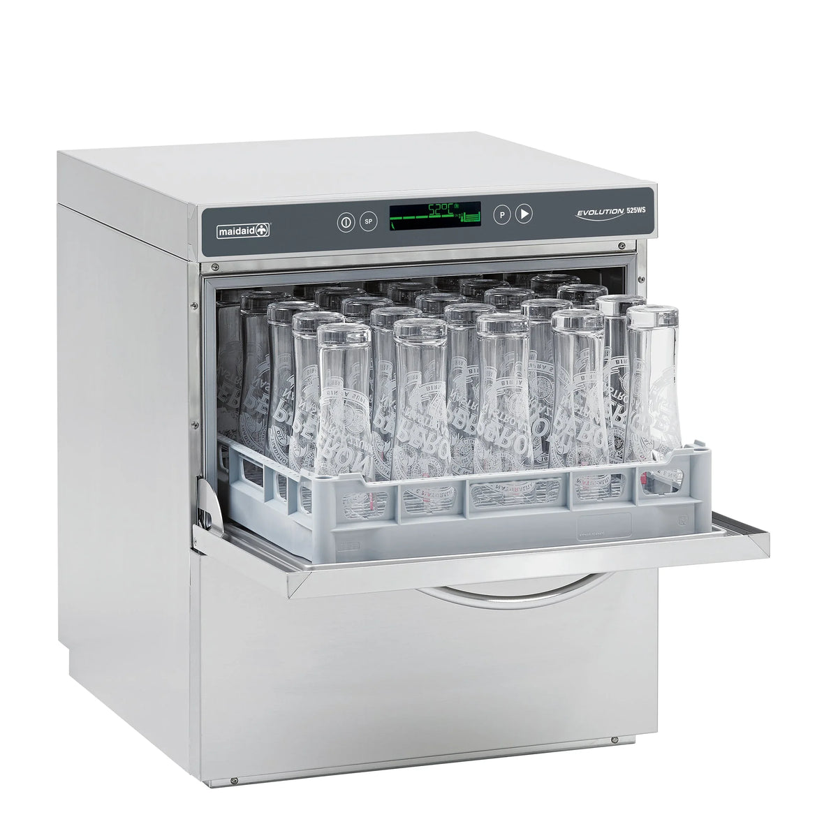 Maidaid Evolution EVO525WS Glasswasher 500mm Basket with Built In Wate ...