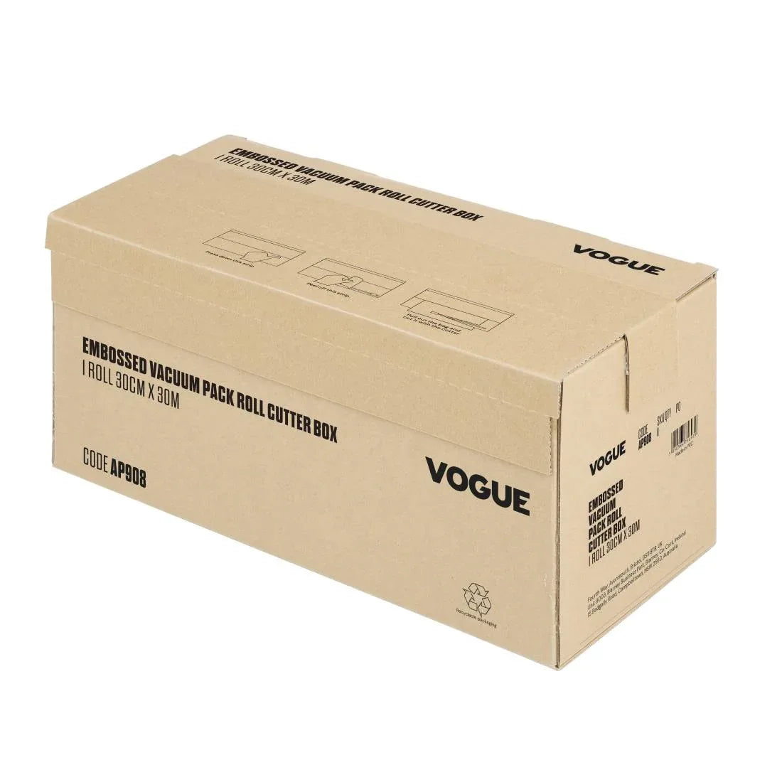 AP908 Vogue Vacuum Pack Roll with Cutter Box (Embossed) 300mm width ...