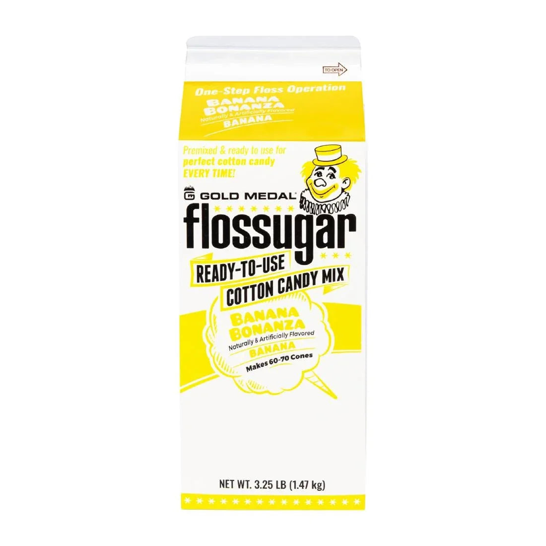 HS995 Flossugar Banana Ready to Use Cotton Candy Mix 1.47kg – JD ...