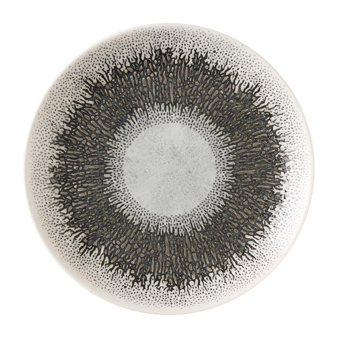 HX136 Churchill Studio Prints Fusion Black Coupe Plates 165mm (Pack of ...