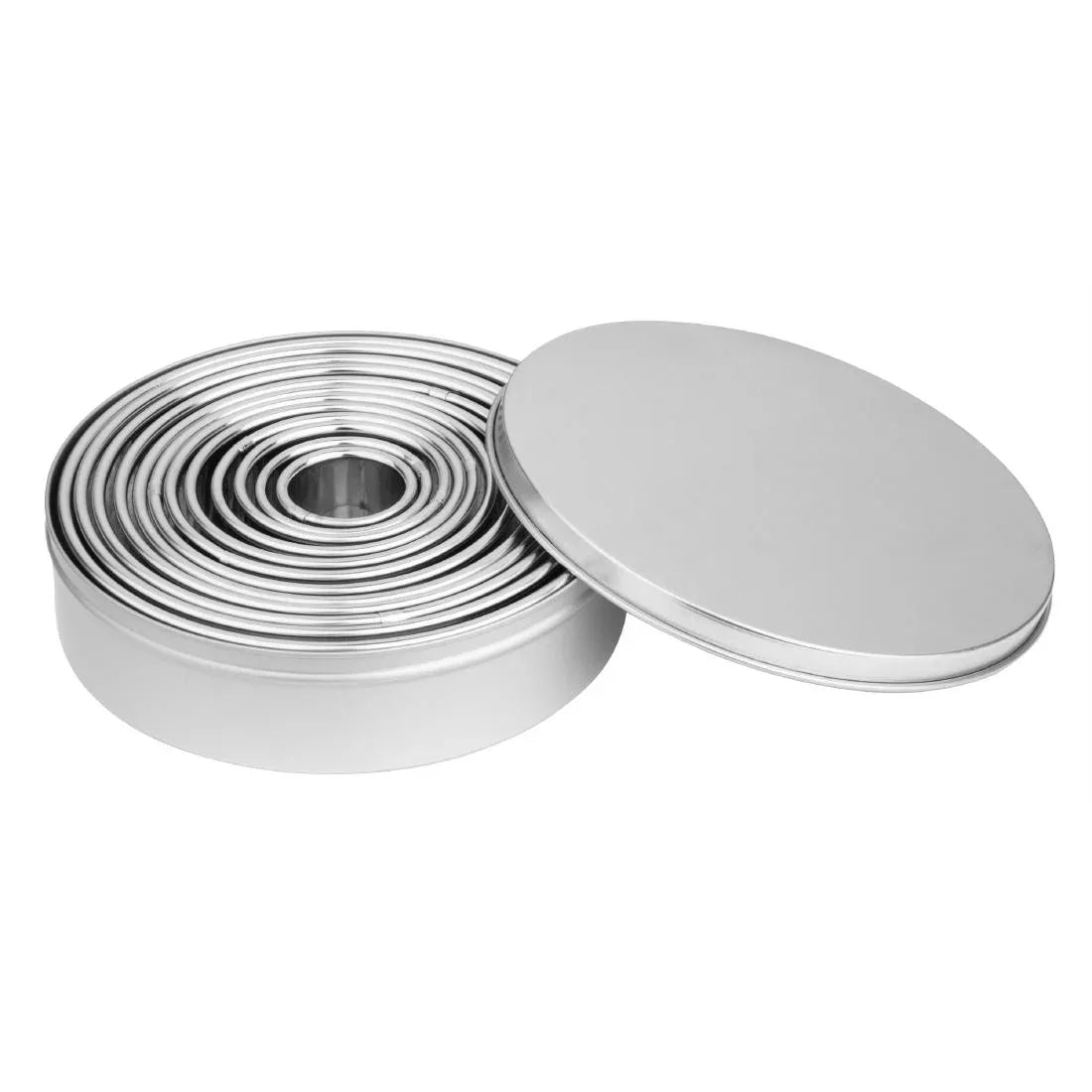 JB551 Vogue Stainless Steel Round Plain Cutters (Set 12) – JD Catering ...
